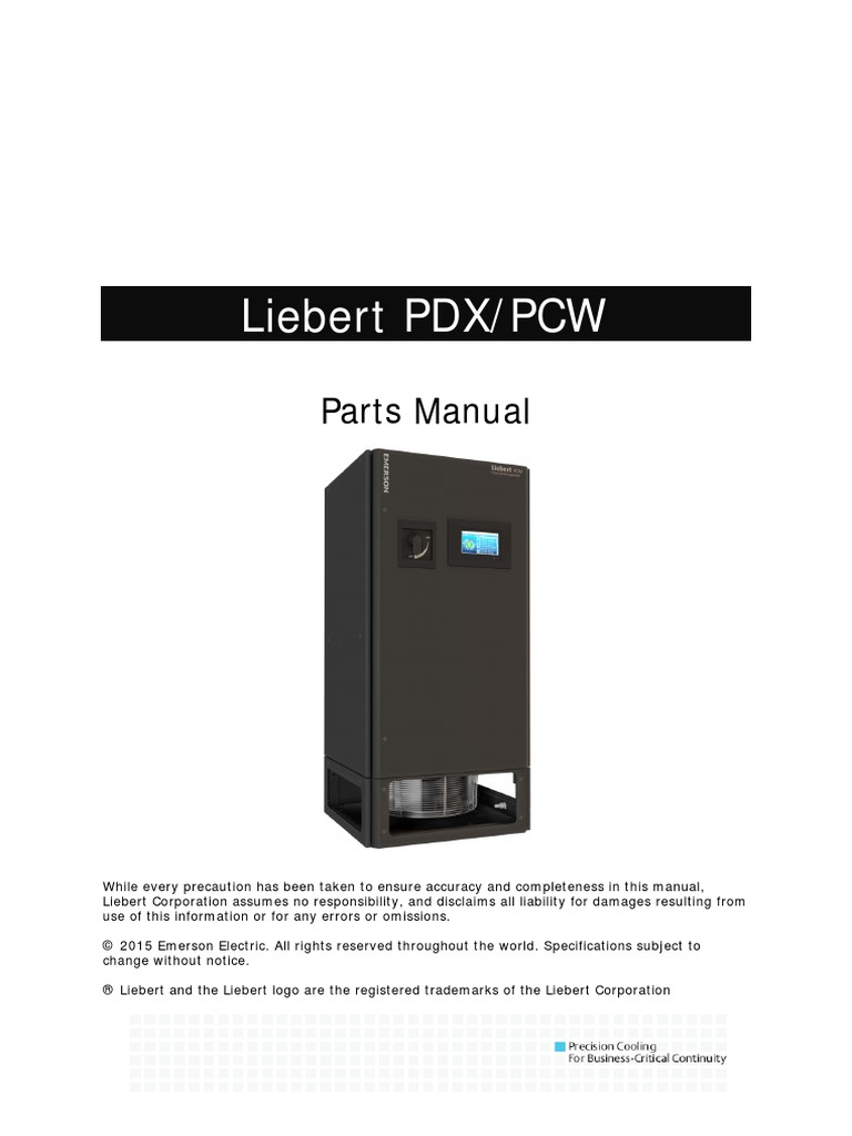 Liebert PDX/PCW: Parts Manual | PDF | Fuse (Electrical) | Applied And ...