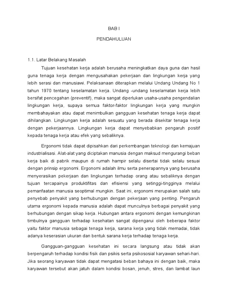 Tugas K3 Ergonomi | PDF