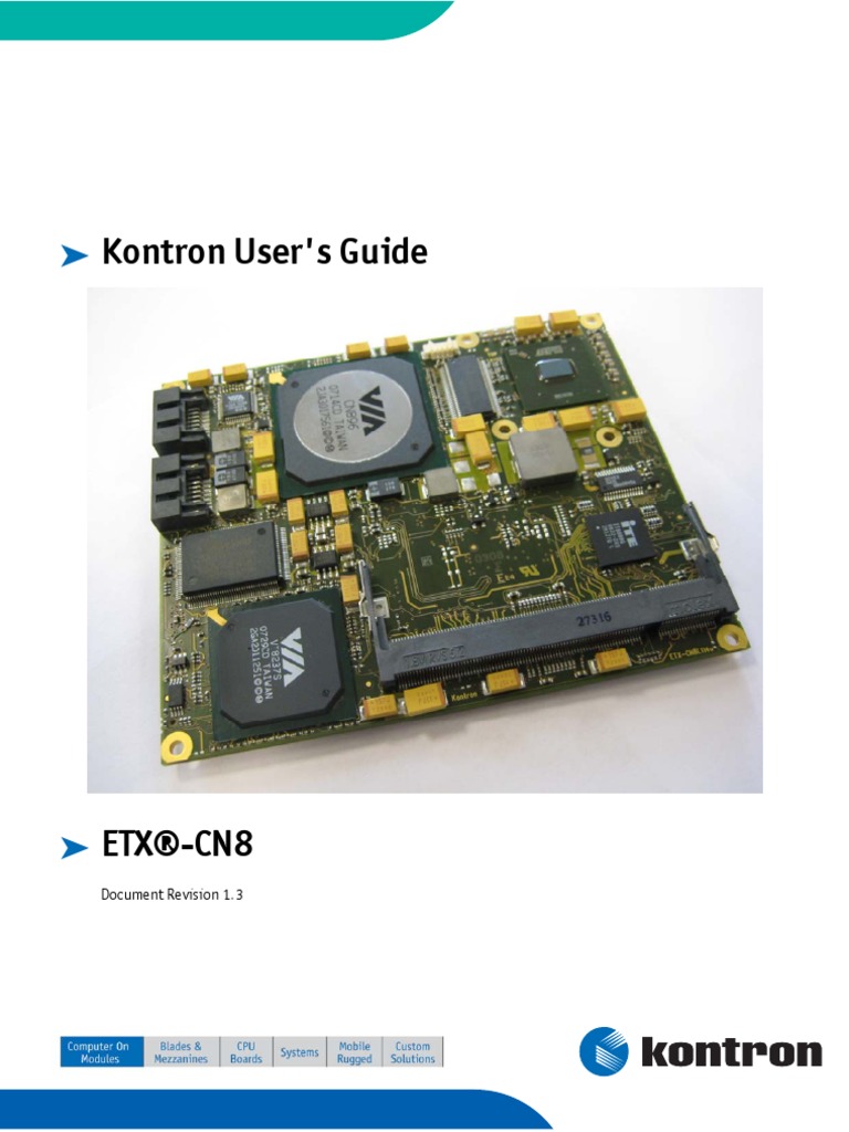 Kontron User's Guide: Document Revision 1.3 | PDF | Bios | Manufactured ...