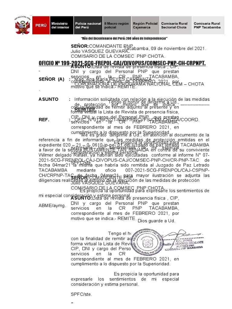 Oficio Remitiendo Constancia de Cem 3 | PDF | América del Sur