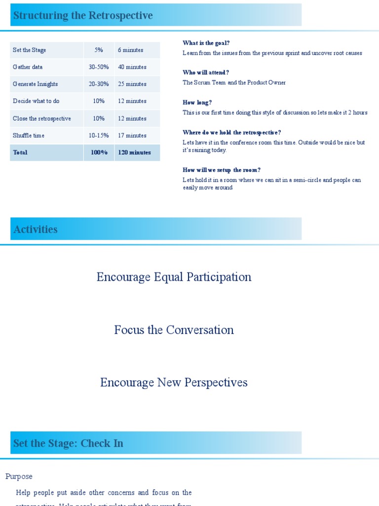 Structuring an Effective Retrospective | PDF | Brainstorming | Scrum ...