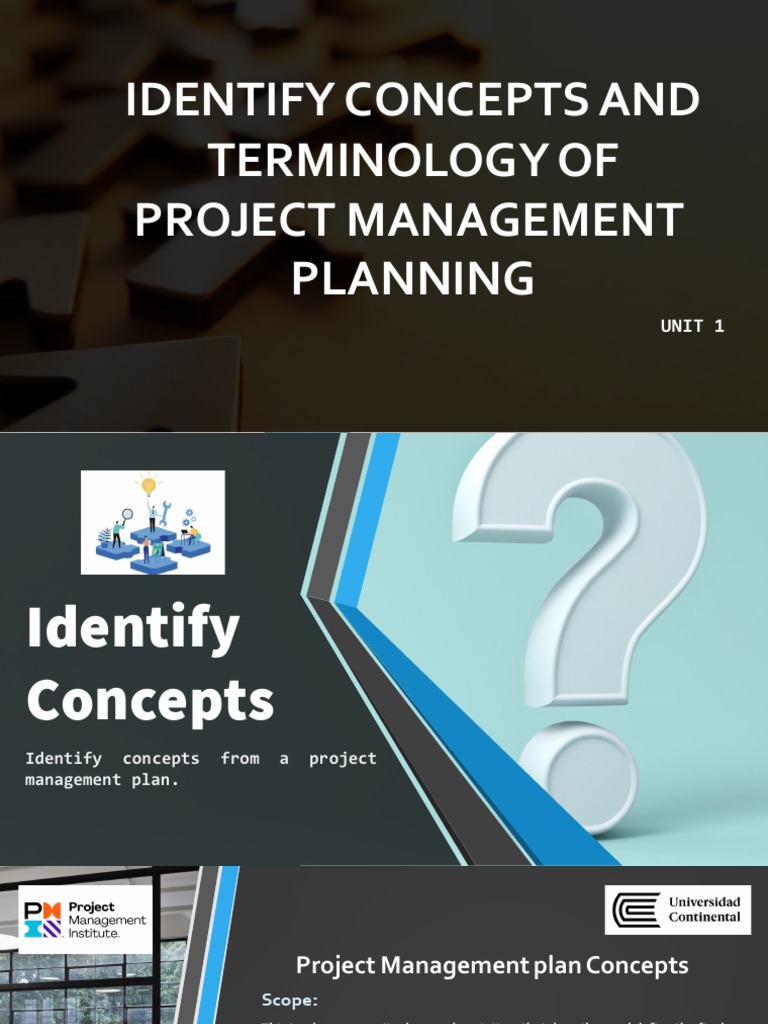 1.5.1. - Identify Concepts and Terminology of Project Planning and ...