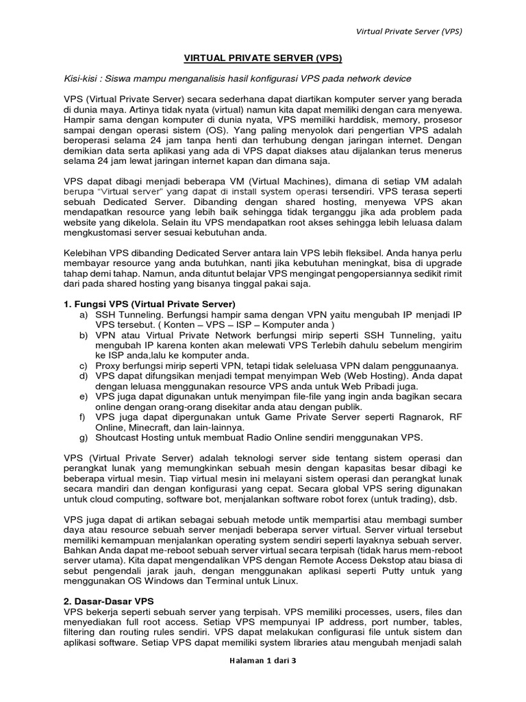 Materi VPS | PDF