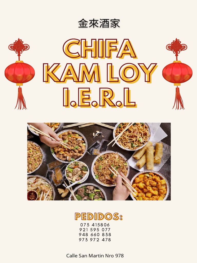 Carta Menú - CHIFA KAM LOY | PDF | Curry | Fideos
