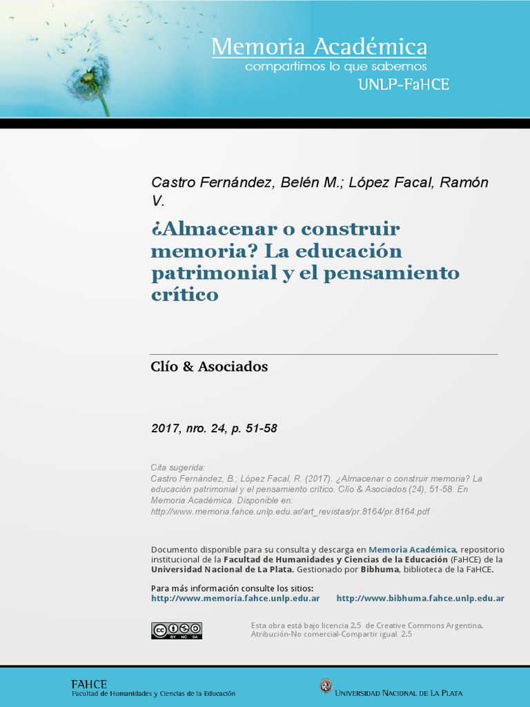 Educación Patrimonial y Pensamiento Crítico | PDF | Pintada | Bienes (Ley)