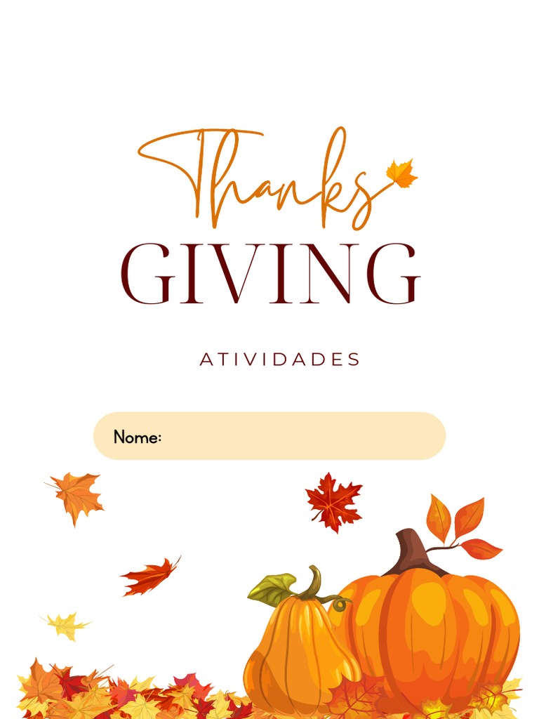Atividades Thanksgiving | PDF