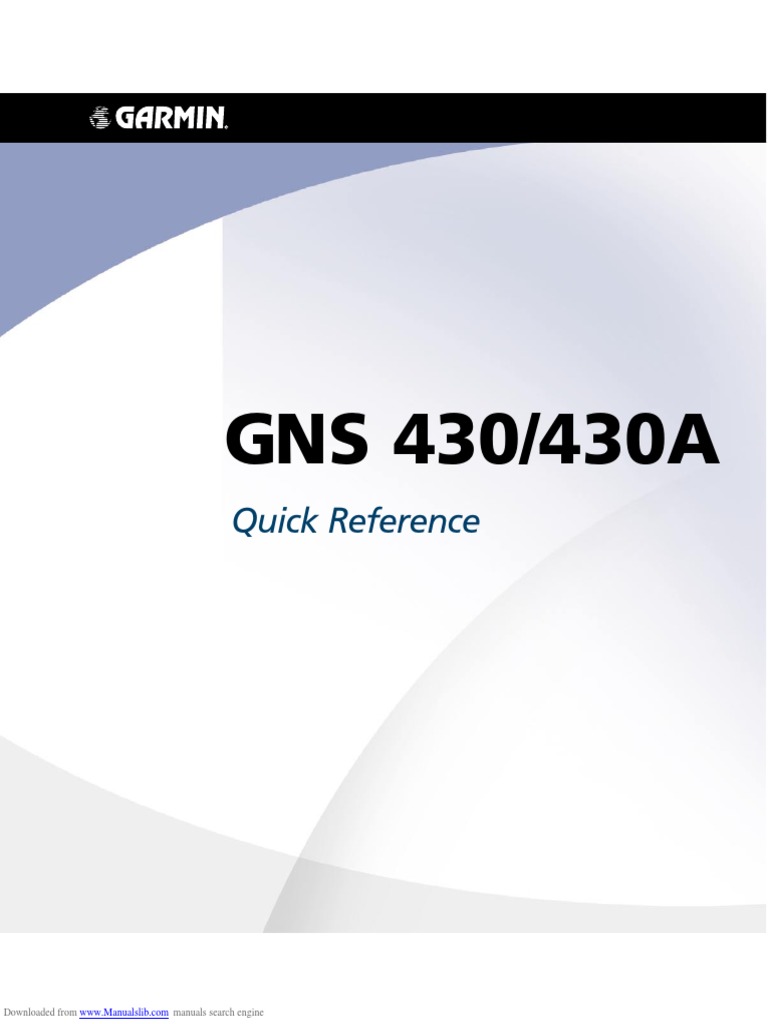 GNS 430/430A: Quick Reference | PDF | Cursor (User Interface) | Hertz