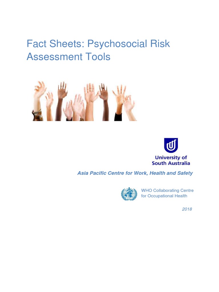 2018 Psychosocial - Risk - Assessment - Tools | PDF | Occupational ...