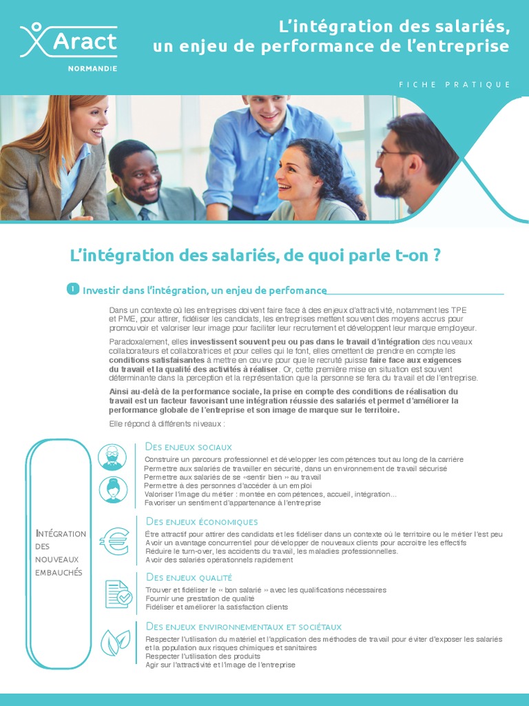 Fiche Integration Salaries Aract Normandie | PDF | Recrutement | Gestion des ressources humaines