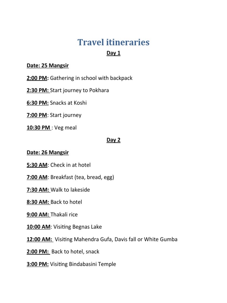 Travel Log | PDF