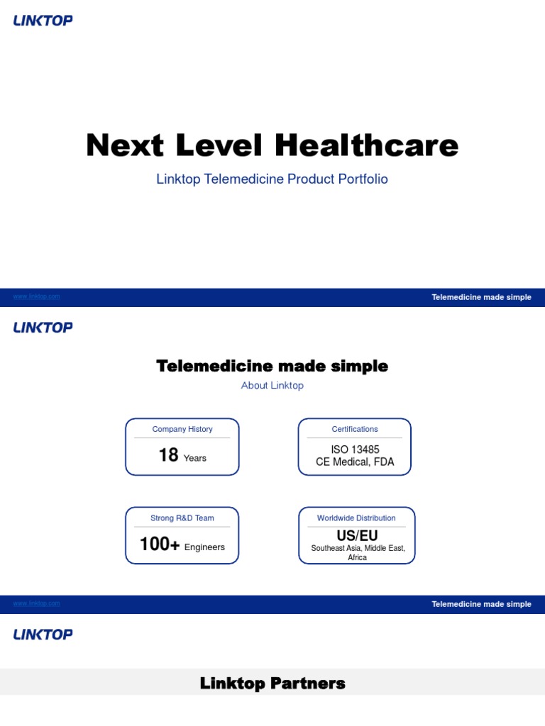 Next Level Healthcare: Linktop Telemedicine Product Portfolio | PDF ...