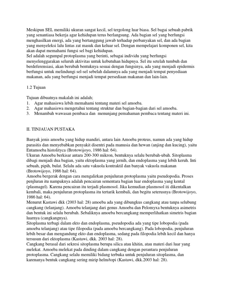 Makalah Amoeba 2 | PDF