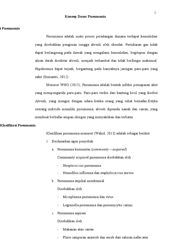 Askep Pneumonia Ners | PDF | Sains & Matematika