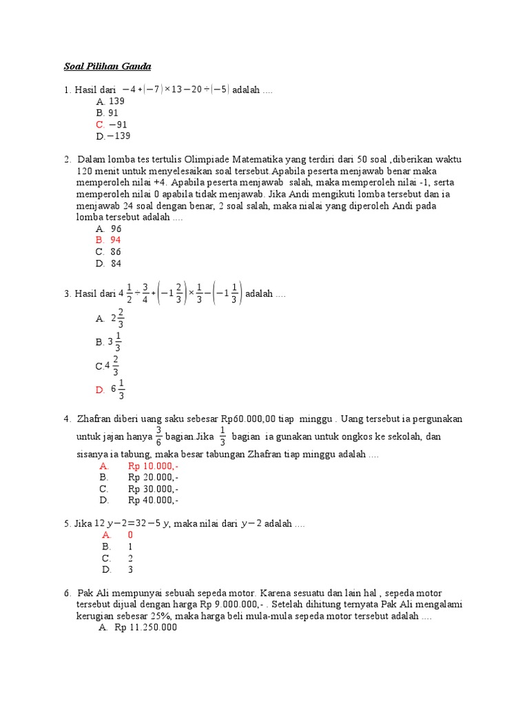 Naskah Soal US Matematika KTSP Kab. Siak Thn. 2018 | PDF | Metode & Bahan Ajar