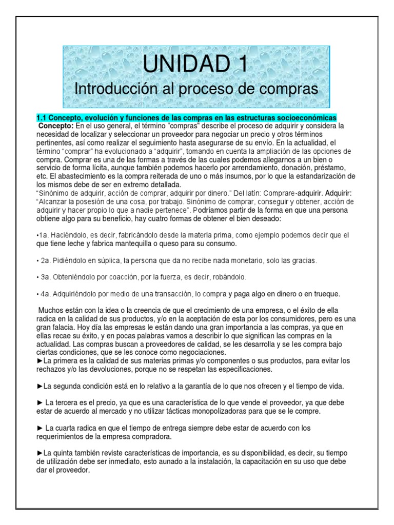 Unidad 1 Compras | PDF | Tipo de cambio | Mercado (economía)