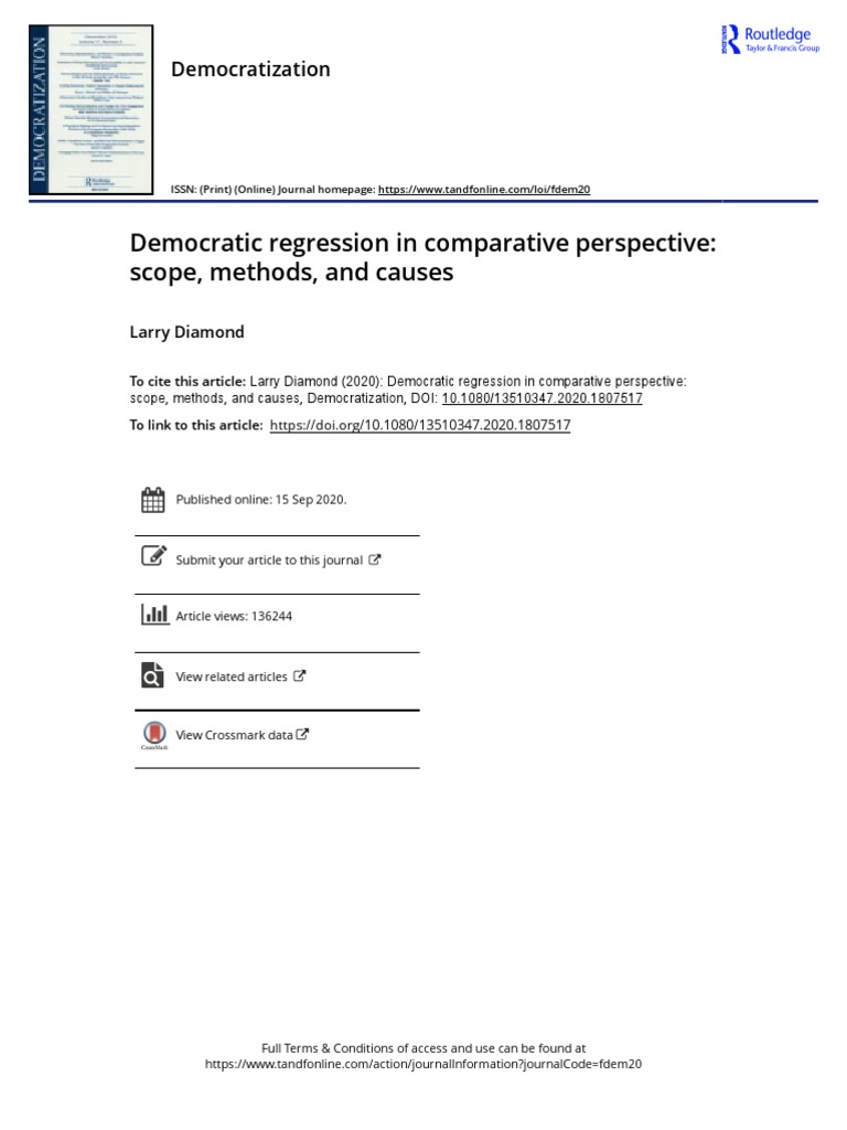 Democratic Regression in Comparative Perspective Scope Methods and ...