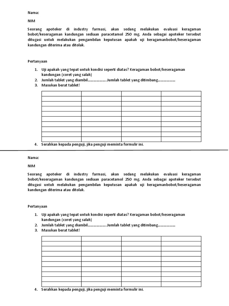 Osce Sediaan Solida 1 | PDF
