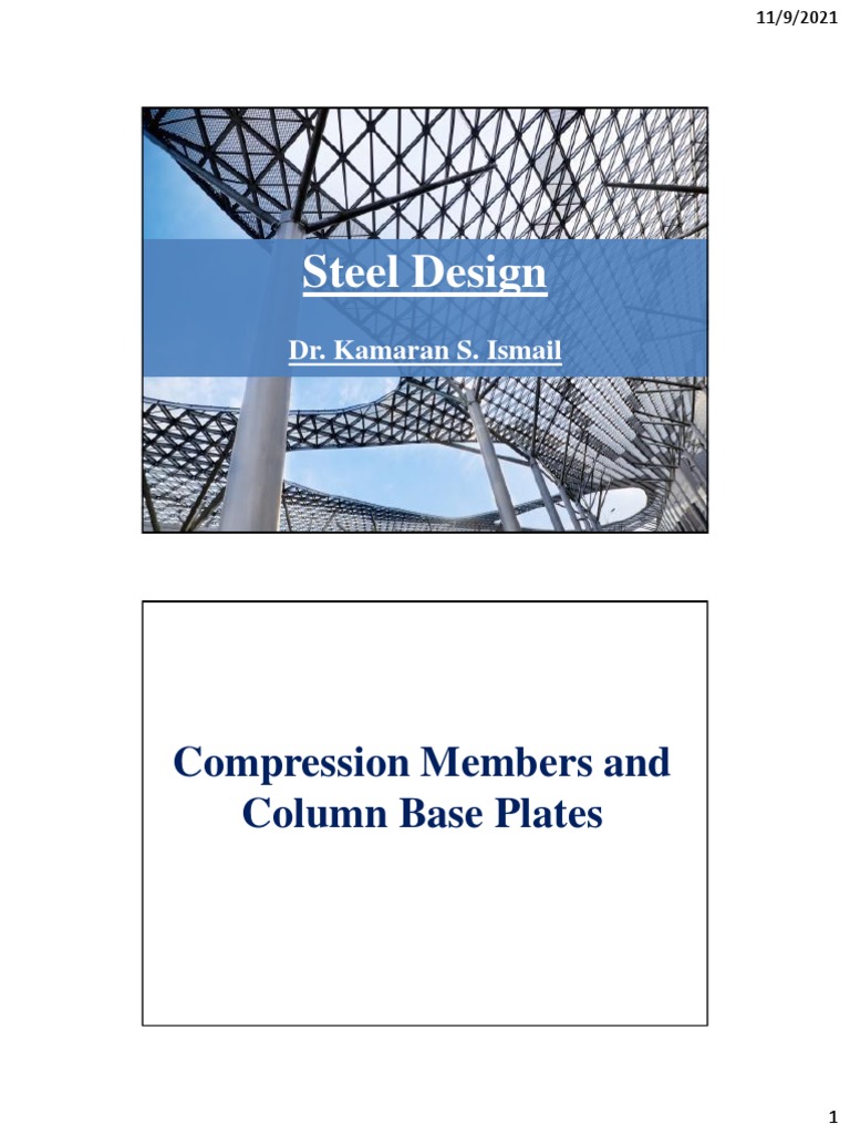 4 - Compression Members and Column Base Plates | PDF | Beam (Structure ...