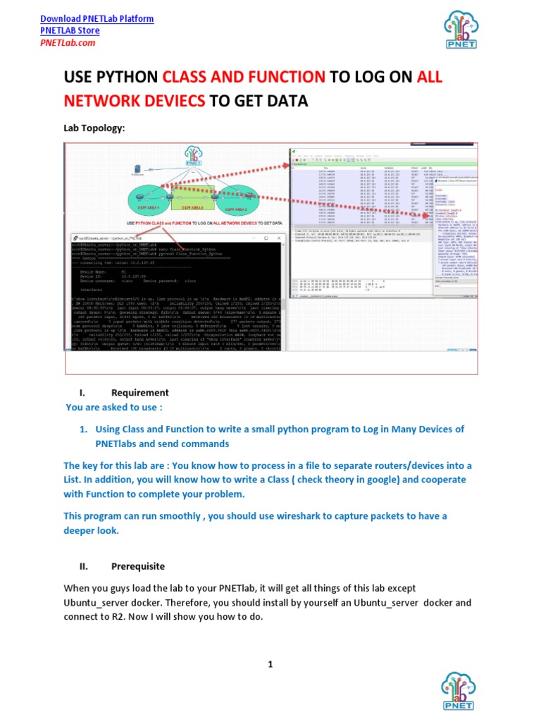 Use Python Class And Function To Get And Process Data From Routers Pdf Software Computer 