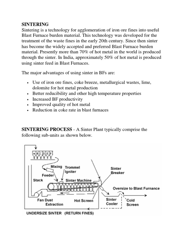 Sintering | PDF | Coke (Fuel) | Sintering