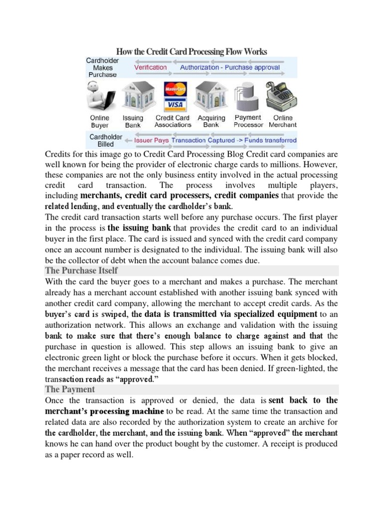 How The Credit Card Processing Flow Works | PDF | Credit Card ...