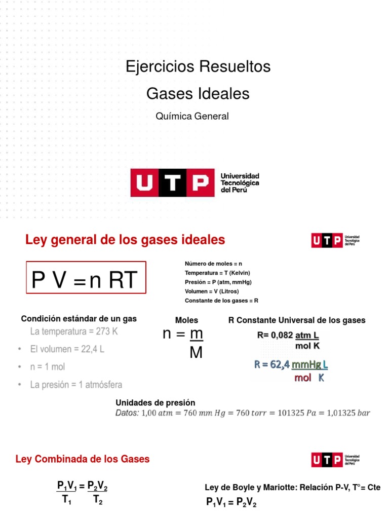 S10.s1 - Ejercicios Resueltos de Gases | PDF | Gases | Mole (Unidad)