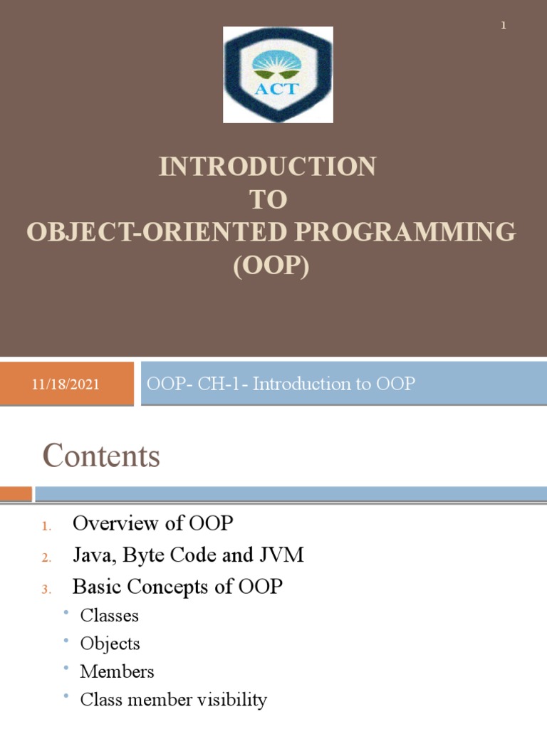An Introduction to Object-Oriented Programming Concepts and Java Fundamentals | PDF | Java ...