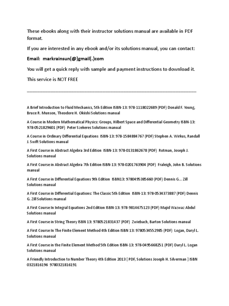PDF Solutions Manuals for Various Texts | PDF | International Standard ...