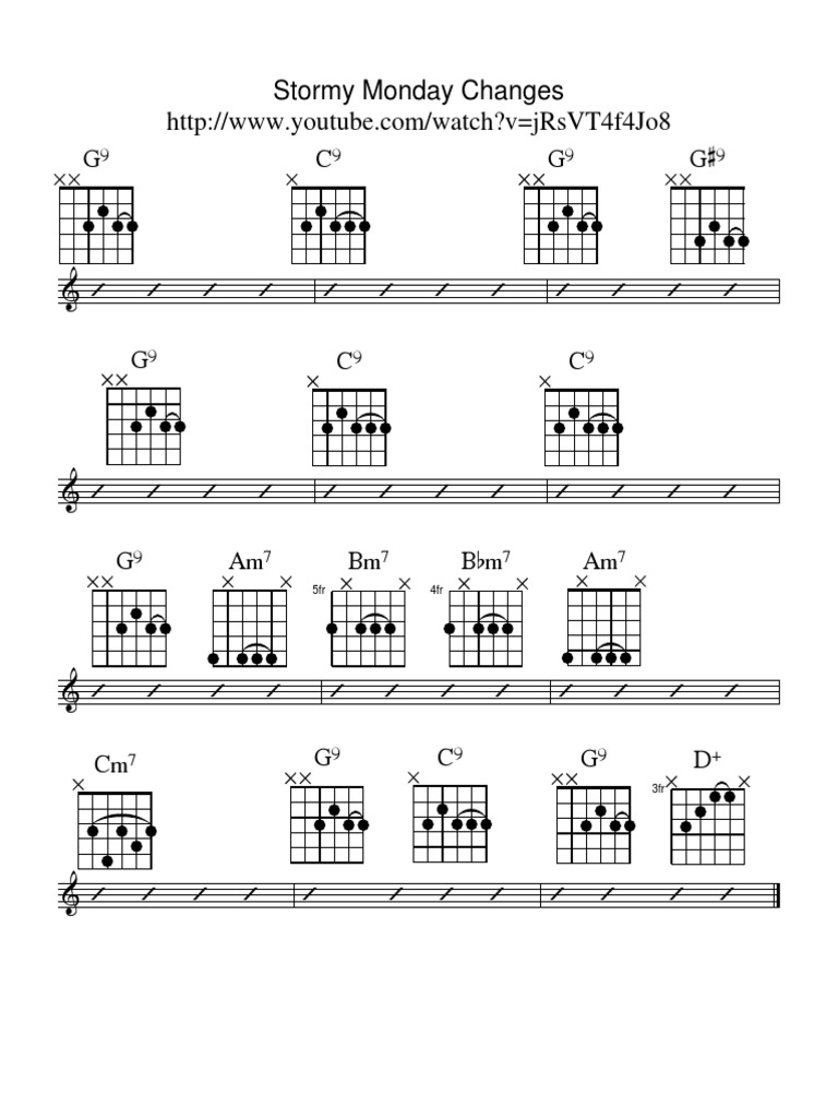 Stormy Monday Chord Chart | PDF