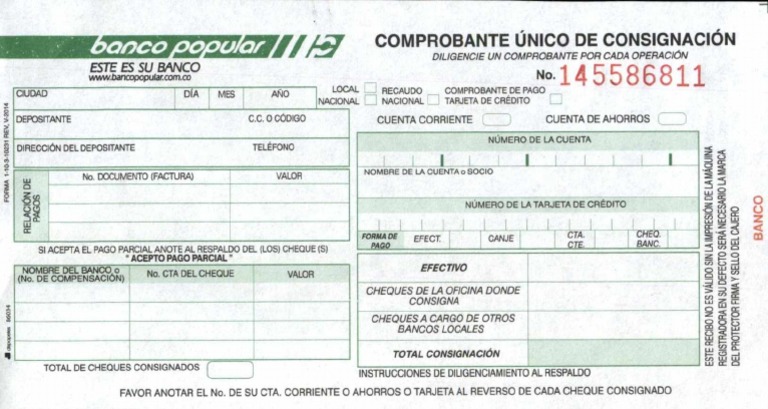Cheque Banco Popular | PDF | Cheque | Bancos