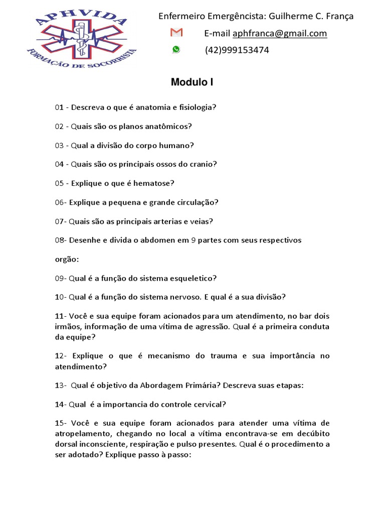 Modulo I Questionario | PDF