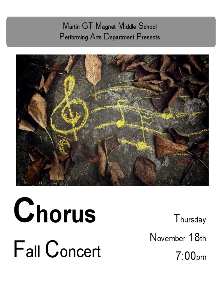 Fall Concert Program | PDF | Performing Arts
