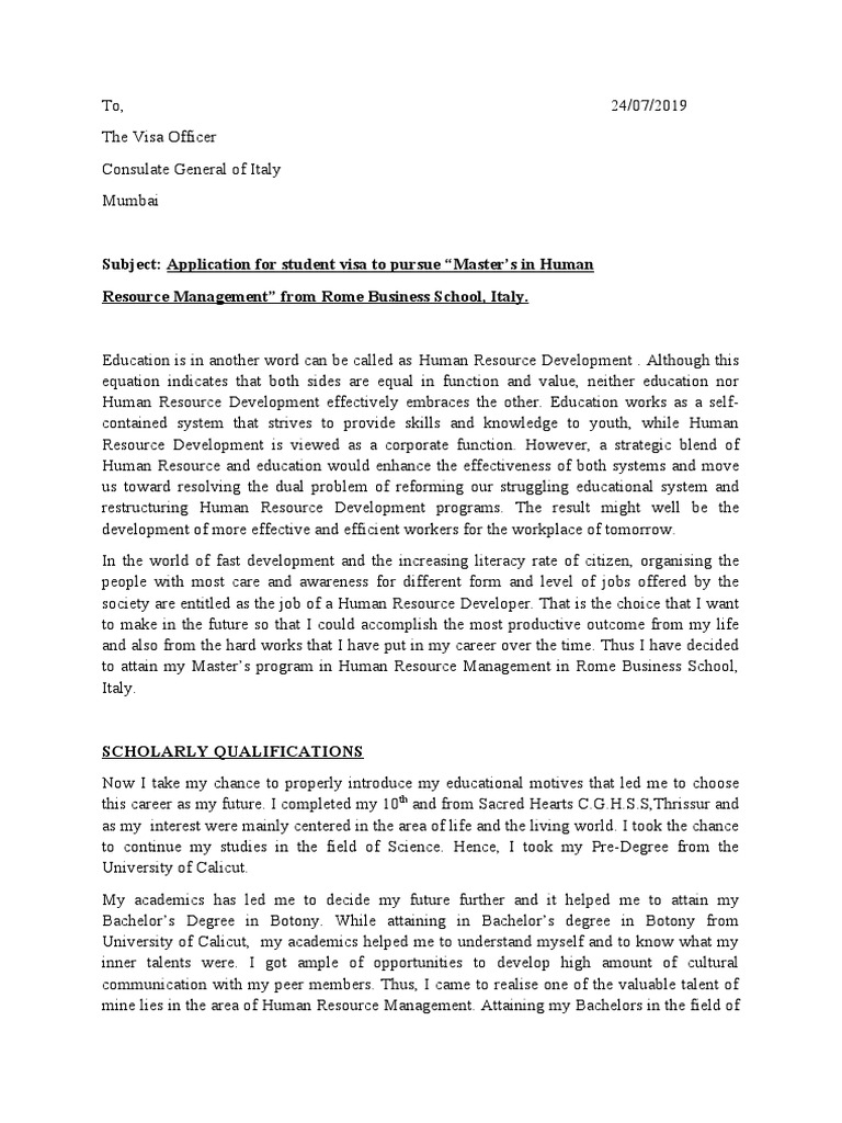 Sample Covering Letter-Nitesh Ji | PDF | University | Human Resource ...