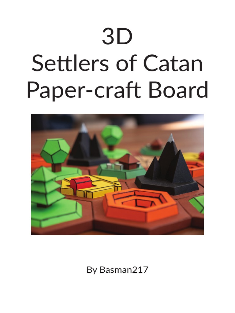 3D Settlers of Catan Paper-Craft Board: by Basman217 | PDF | Color | Brown