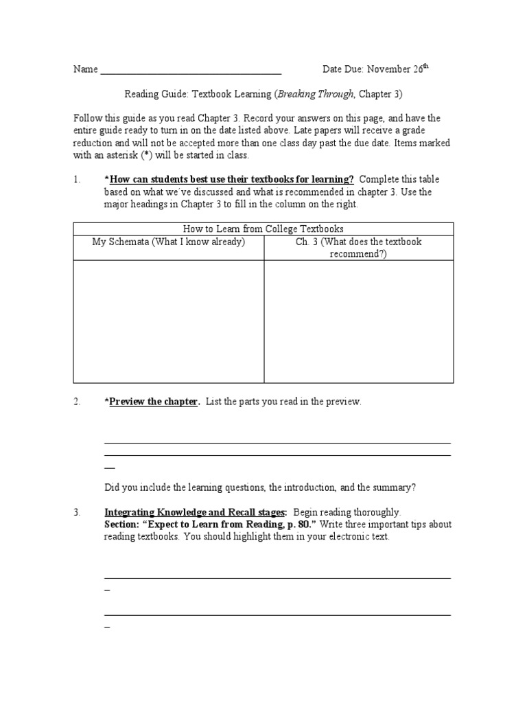 Reading Guide - Chapter 3 | PDF | Cognition | Learning