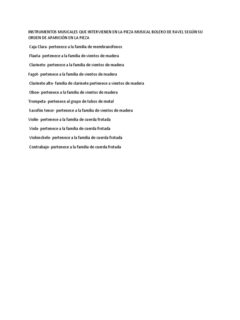 Tarea 3.1 Instrumentos Musicales | PDF