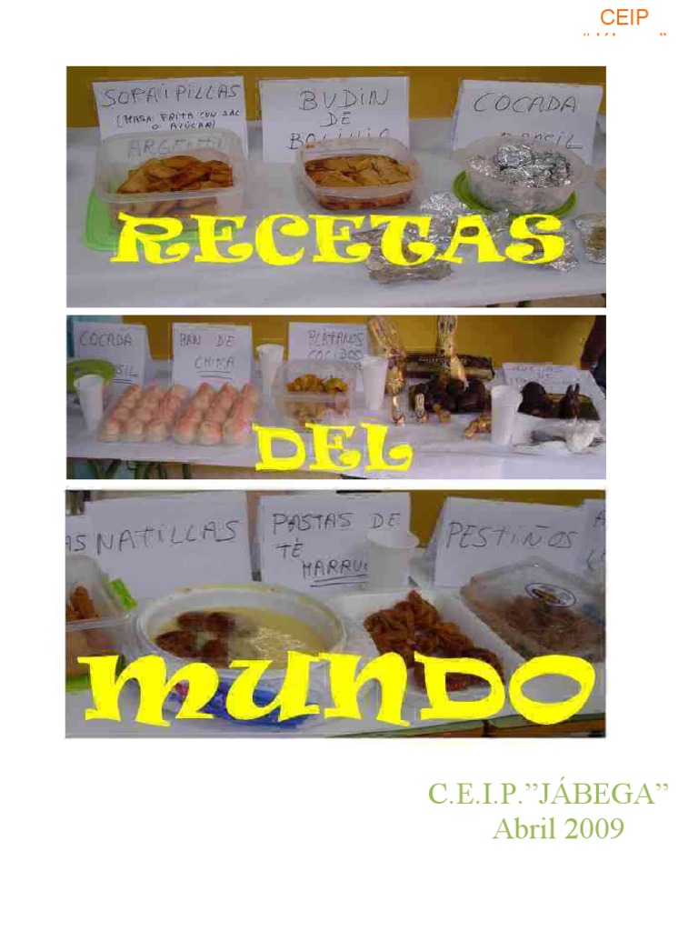 Recetas Del Mundo | PDF | Alimentos | Cocina