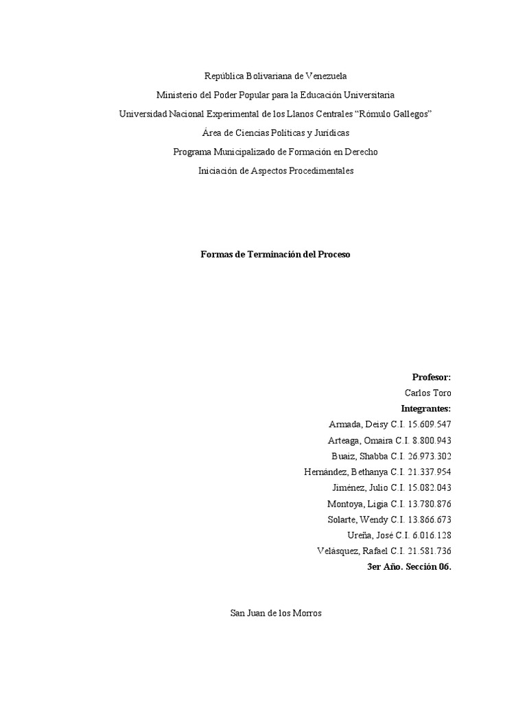 Aspectos de Sentencias y Terminación Procesal | PDF | Sentencia (ley ...