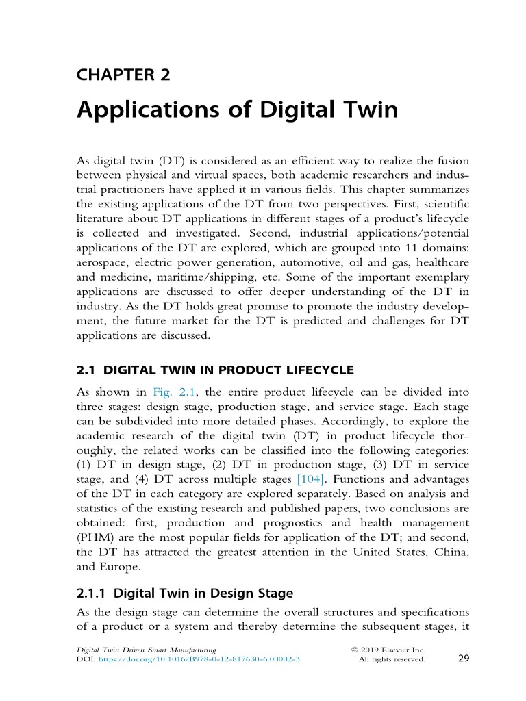 Applications of Digital Twin | PDF | Simulation | Product Lifecycle