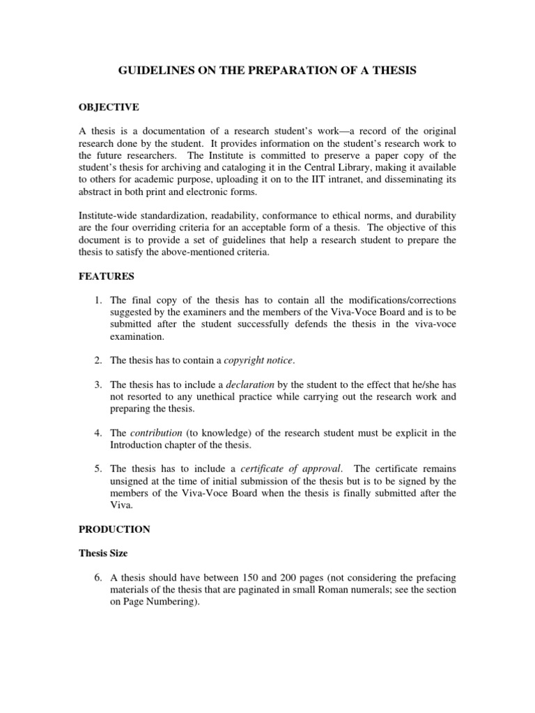PHD Thesis Guidelines IITKGP | PDF | Thesis | Doctor Of Philosophy