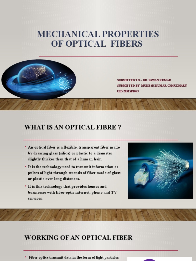 Mechanical Properties of Optical Fibers | PDF | Optical Fiber ...