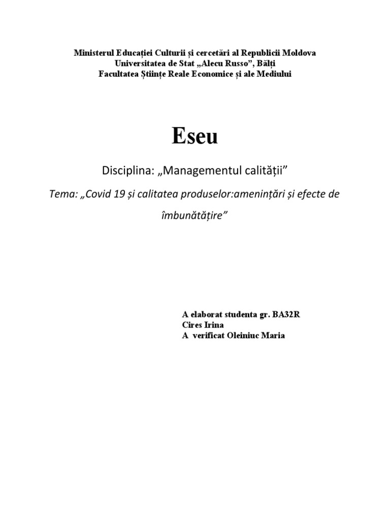 Eseu Covid | PDF