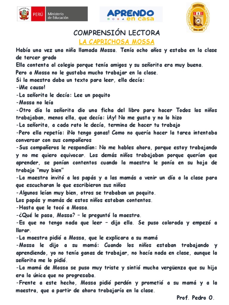 COMPRENSIÓN LECTORA 15. P | PDF