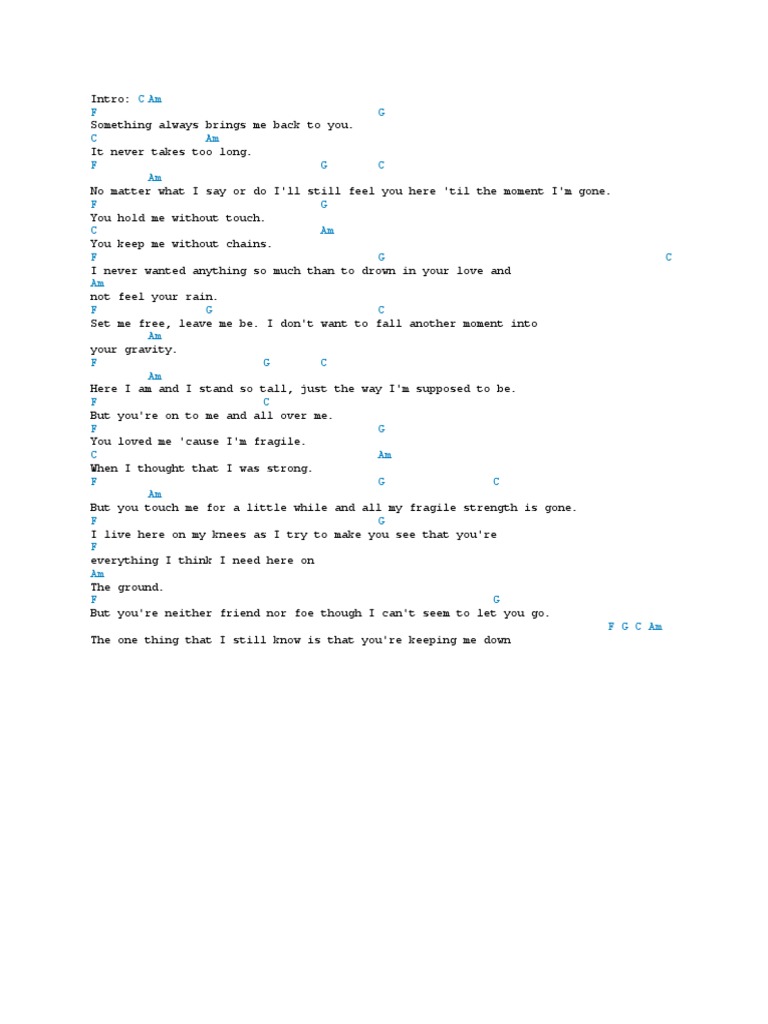 "Gravity Song Lyrics Analysis" | PDF