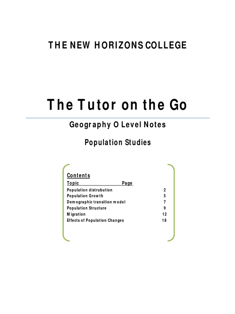 Geography Notes - Population Studies Latest | PDF | Eternal Life ...