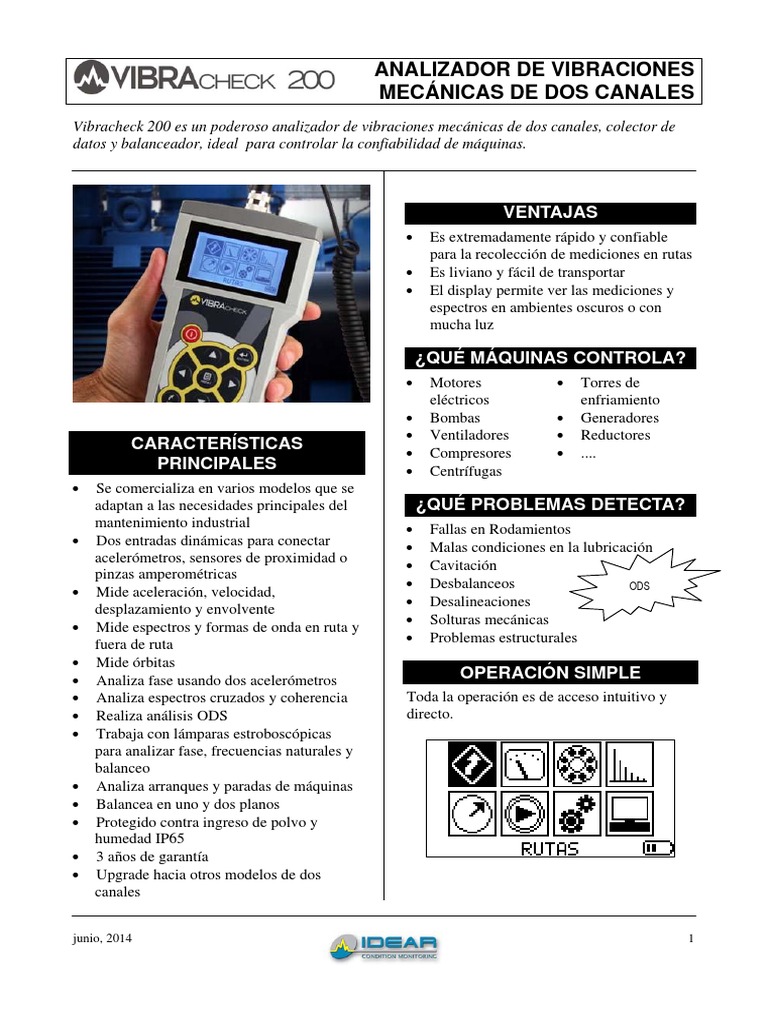 Vibracheck 200 | PDF | Frecuencia | Acelerómetro