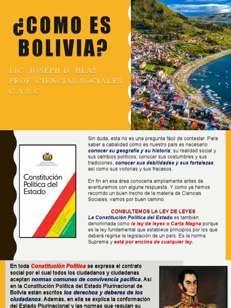 O Es Bolivia | PDF | Constitución | Bolivia