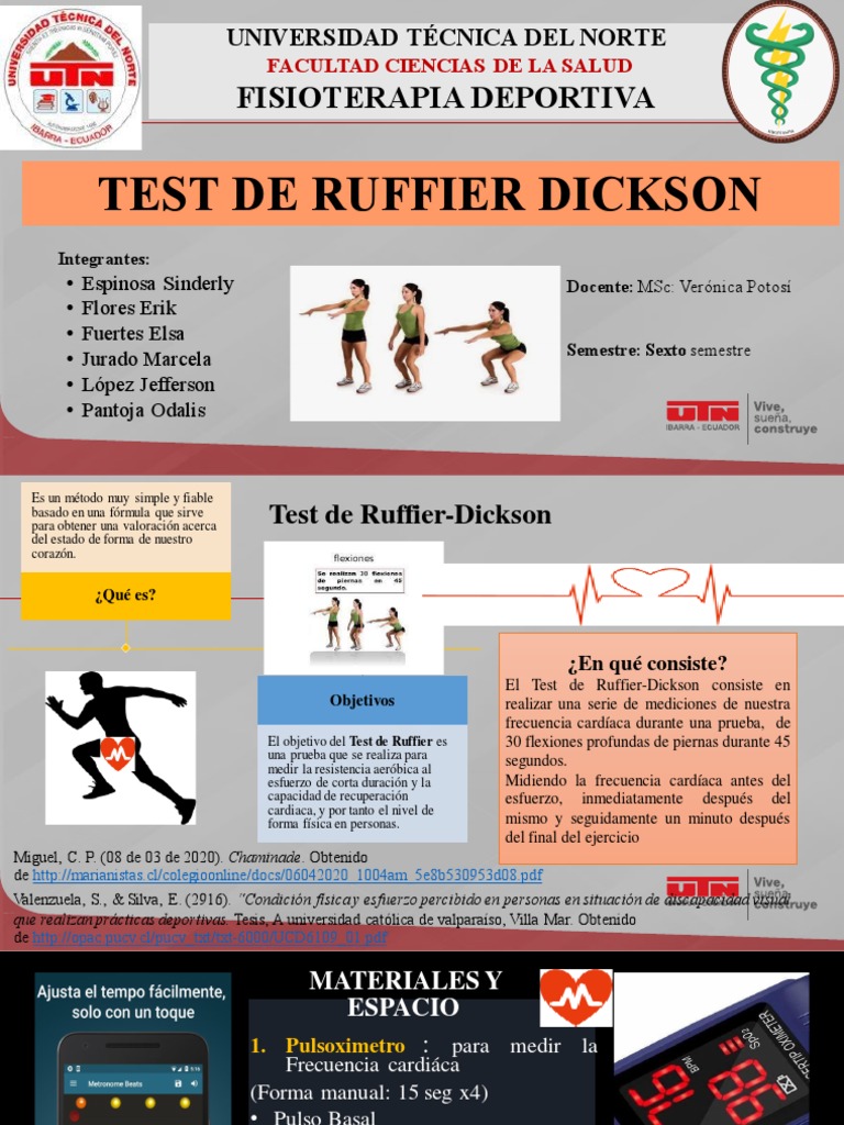 Test de Ruffier Dickson | PDF | Ritmo cardiaco