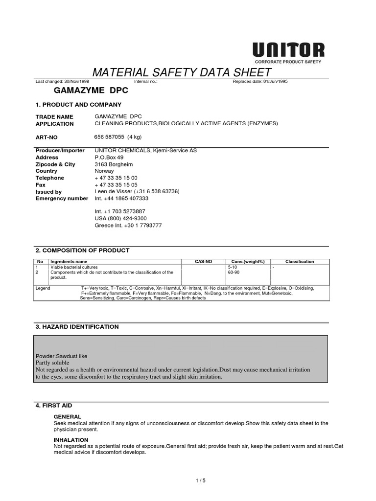 Gamazyme DPC | PDF | Firefighting | Water