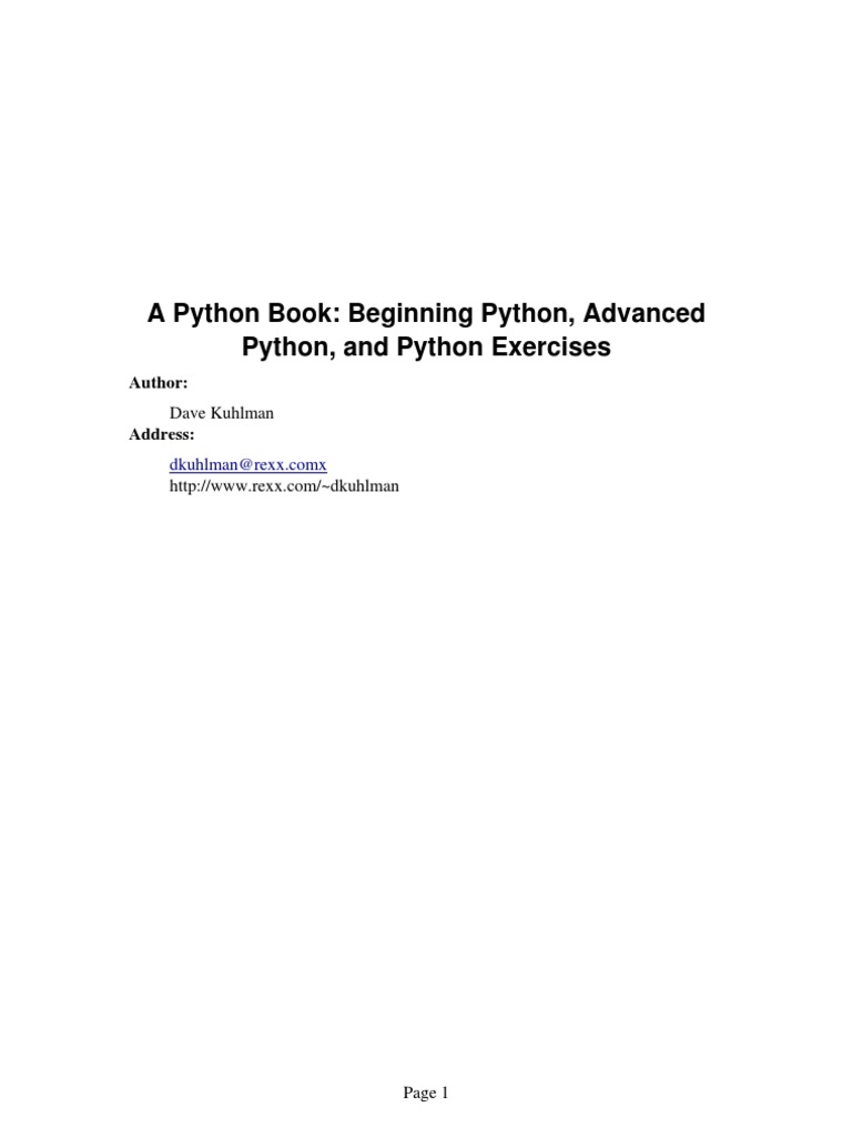 Python Book 01 | PDF